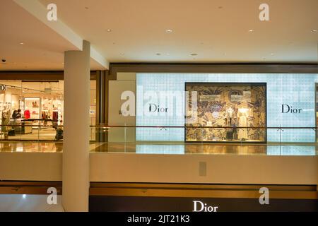 SINGAPORE - JANUARY 20, 2020: Christian Dior storefront in the Shoppes ...