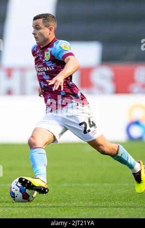 Josh Cullen #24 of Burnley during the pre-game warmup ahead of the ...