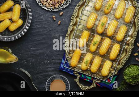 Ramadan or Ramazan food feast background or Iftar party concept ...