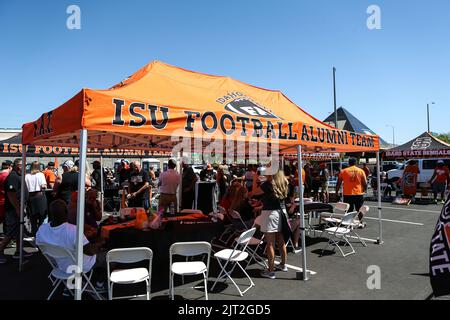 Fans gather at the Fan Zone prior to the World Cup soccer match between ...