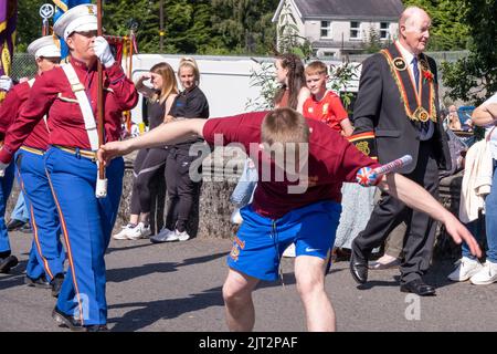 Ballyclare, United Kingdom. 27 Aug, 2022. Members of the Royal Black ...