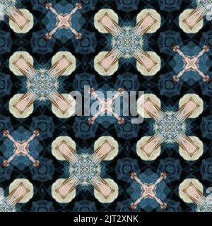 Retro boho geometric kaleidoscope scarf pattern background. Colorful ...