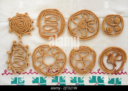 Teterki, Russian rye cookies for spring equinox selebration horizontal ...