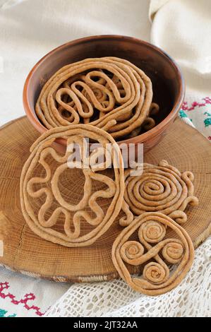 Teterki, Russian rye cookies for spring equinox selebration horizontal ...