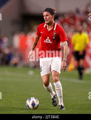 Saitama, Japan. 25th Aug, 2022. Urawa Red Diamonds Fans (Reds) Football ...