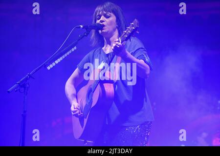 Mantua, Italy. 27th August 2022. The italian singers song writer Carmen ...