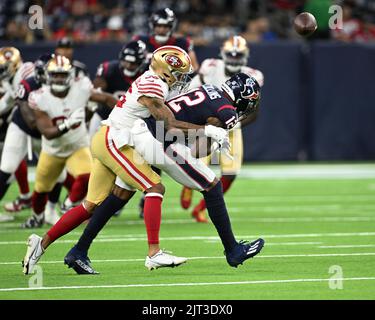 San Francisco 49ers cornerback Tariq Castro-Fields plays defense during ...