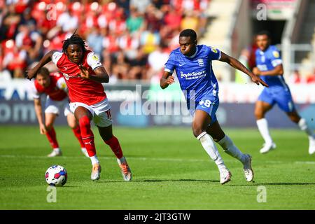 Josh Williams #48 of Birmingham City passes the ball during the Sky Bet ...