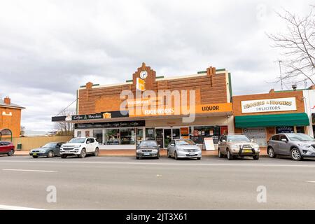 Oberon town centre, regional town in New South Wales,Australia on a ...