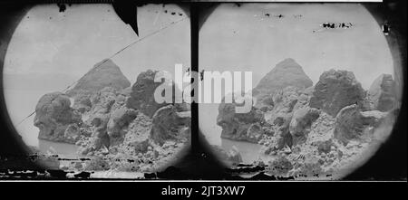 The Tufa Domes and Pyramid at Pyramid Lake, Nevada, are natural ...