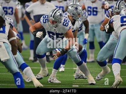 Dallas Cowboys center Alec Lindstrom (65) is seen after an NFL football ...
