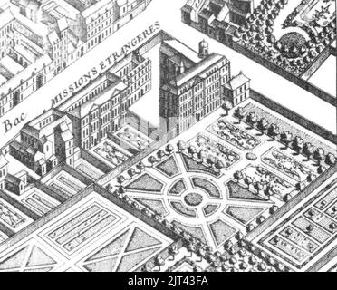 Turgot 1739 map MEP detail Stock Photo - Alamy