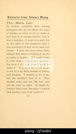 Twain - Extracts from Adam's Diary, p. 07 Stock Photo - Alamy