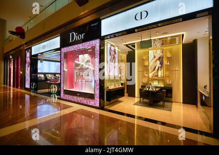 SINGAPORE - JANUARY 20, 2020: Christian Dior storefront in the Shoppes ...