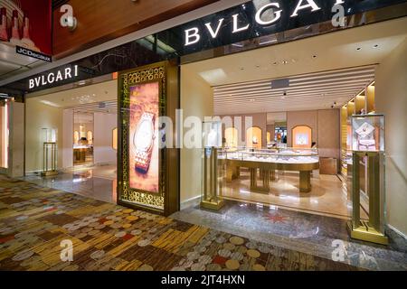 SINGAPORE - CIRCA JANUARY, 2020: goods on display at Bvlgari store in ...