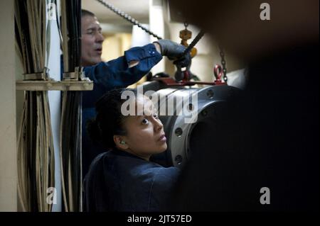 U.S. Navy Gas Turbine System Technician (Mechanical) 3rd Class performs ...
