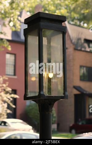 Simple typical iron metal gas light Stock Photo - Alamy