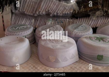 Muslim hat, Muslim hat stall, Motorway stop, Malaysia, Asia. These ...