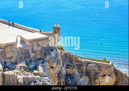 An artillery turret in one corner of the medieval military fort. The ...