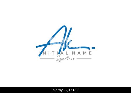 AK letter monogram. Elegant luxury KA logo. Calligraphic style ...