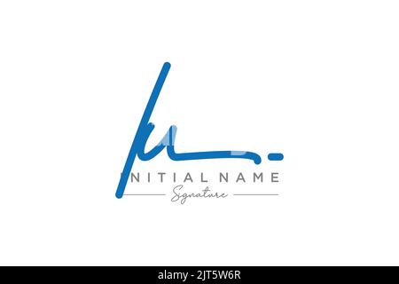 IU signature logo template vector. Hand drawn Calligraphy lettering ...