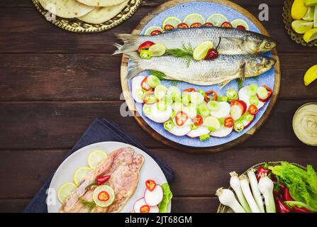 Mediterranean food, Traditional Egyptian fish dish "Feseekh" or "Fesikh ...