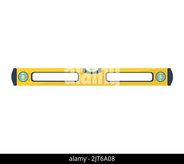 Yellow level tool ruler icon, flat style Stock Vector Image & Art - Alamy