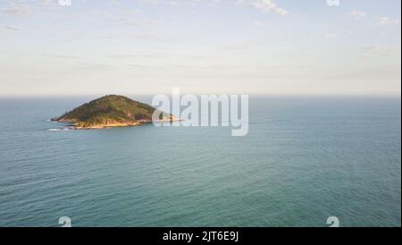 Aerial view of Grumari Beach, one of the wildest and most beautiful ...