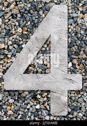Number 2 with concrete texture, on stones background Stock Photo - Alamy