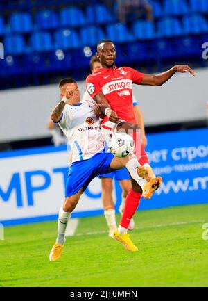 VORONEZH, RUSSIA, AUGUST 27, 2022. The 2022/23 Russian Football Premier ...