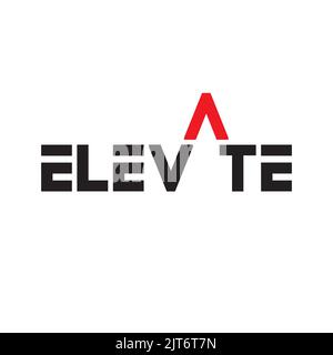 Elevate Typography Text Logo Design. Elevate Typographic Word Logo ...