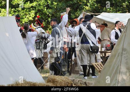 Historical reenactment of the spanish war of independence against ...
