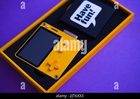 Playdate console in packaging – portable handheld video game system ...