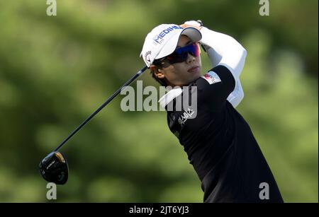 Na Rin An of South Korea action on the 4th green during an BMW LADIES ...