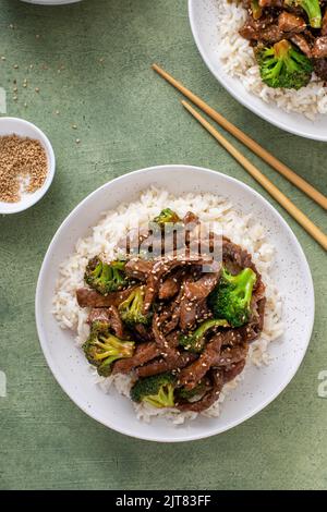 Keto Beef Stir Fry with Green Vegetables including broccoli and ...