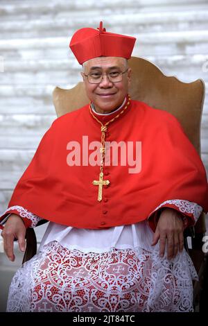 Cardinal William Seng Chye Goh arrives at St. Peter's Basilica to participate in the Twelfth ...