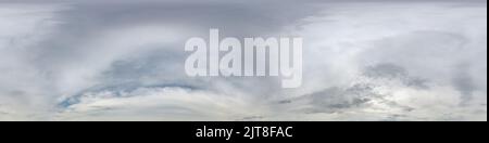 Seamless overcast blue sky hdri panorama 360 degrees angle view with ...