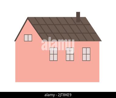 Little pink house icon, flat style Stock Vector Image & Art - Alamy