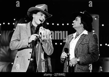 Mickey Gilley and Rex Smith on Solid Gold, 1982 Credit: Ron Wolfson ...
