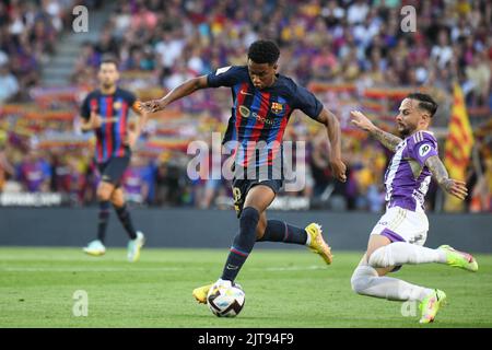 Alejandro Balde of FC Barcelona during the UEFA Champions League match ...