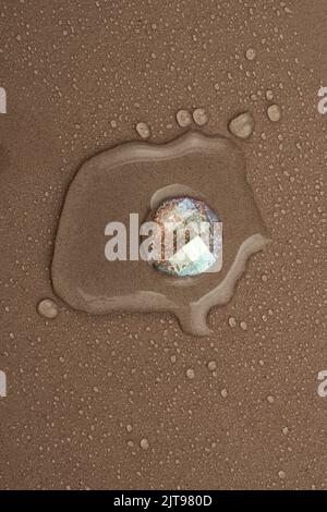 Background covered with colorful water drops in close-up view Stock ...
