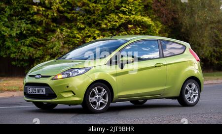 New Green Ford Fiesta Car Launched in Sienna, Italy 2009 Stock Photo ...