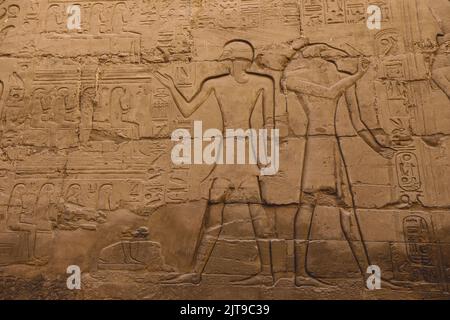 Luxor, Egypt - November 11, 2020: Ancient Egyptian Drawing on the ...