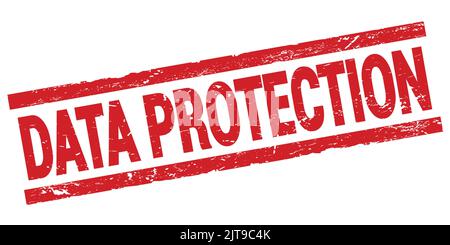 DATA PROTECTION text written on green-black grungy stamp sign Stock ...