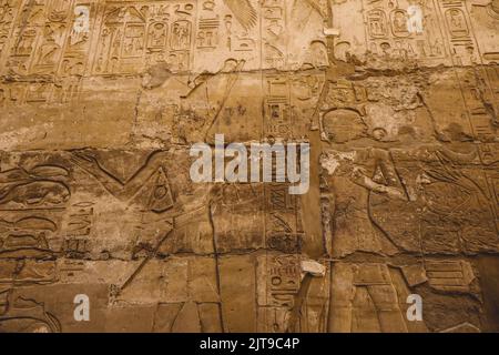 Luxor, Egypt - November 11, 2020: Ancient Egyptian Drawing on the ...