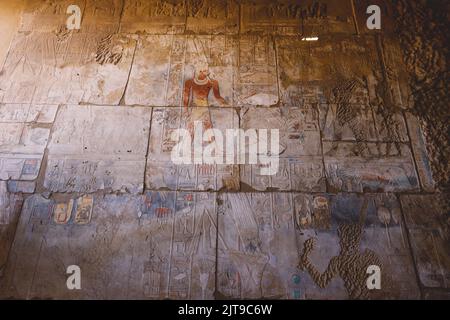 Luxor, Egypt - November 11, 2020: Ancient Egyptian Drawing on the ...