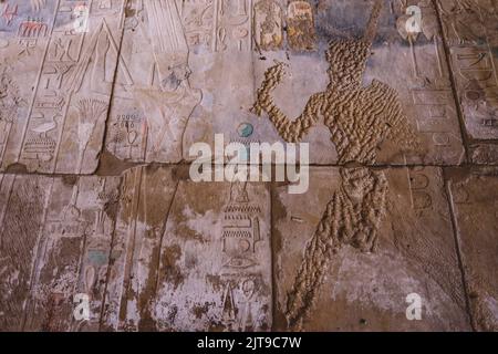 Luxor, Egypt - November 11, 2020: Ancient Egyptian Drawing on the ...
