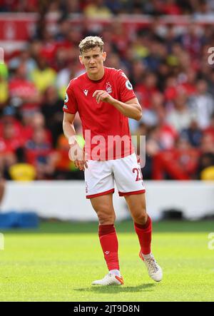Nottingham, UK. 28th August 2022. Steve Cook of Nottingham Forest ...