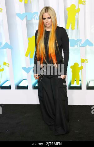 Avril Lavigne attends the 2022 MTV VMAs at Prudential Center on August ...