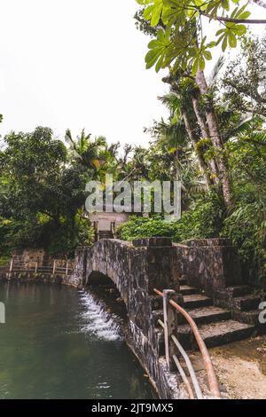The Bano Grande swimming pool, fed by a stream, in the El Yunque ...